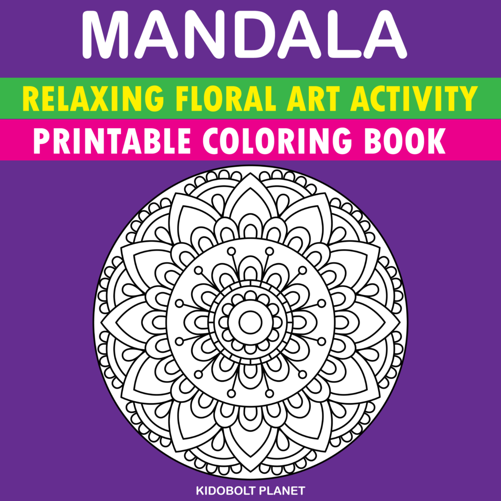 Mandala Beautiful Flowers Printable Coloring Book | Made By Teachers