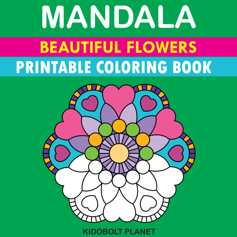 Mandala Beautiful Flowers Printable Coloring Book | Made By Teachers