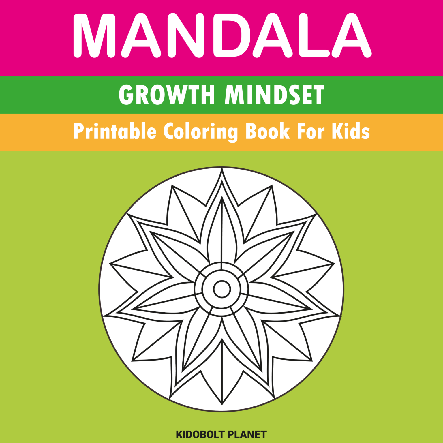 Growth Mindset Mandala Printable Coloring Book for - Made By Teachers