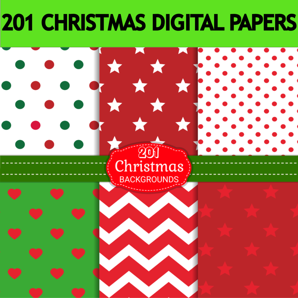 201 Christmas Digital Papers / backgrounds | Made By Teachers