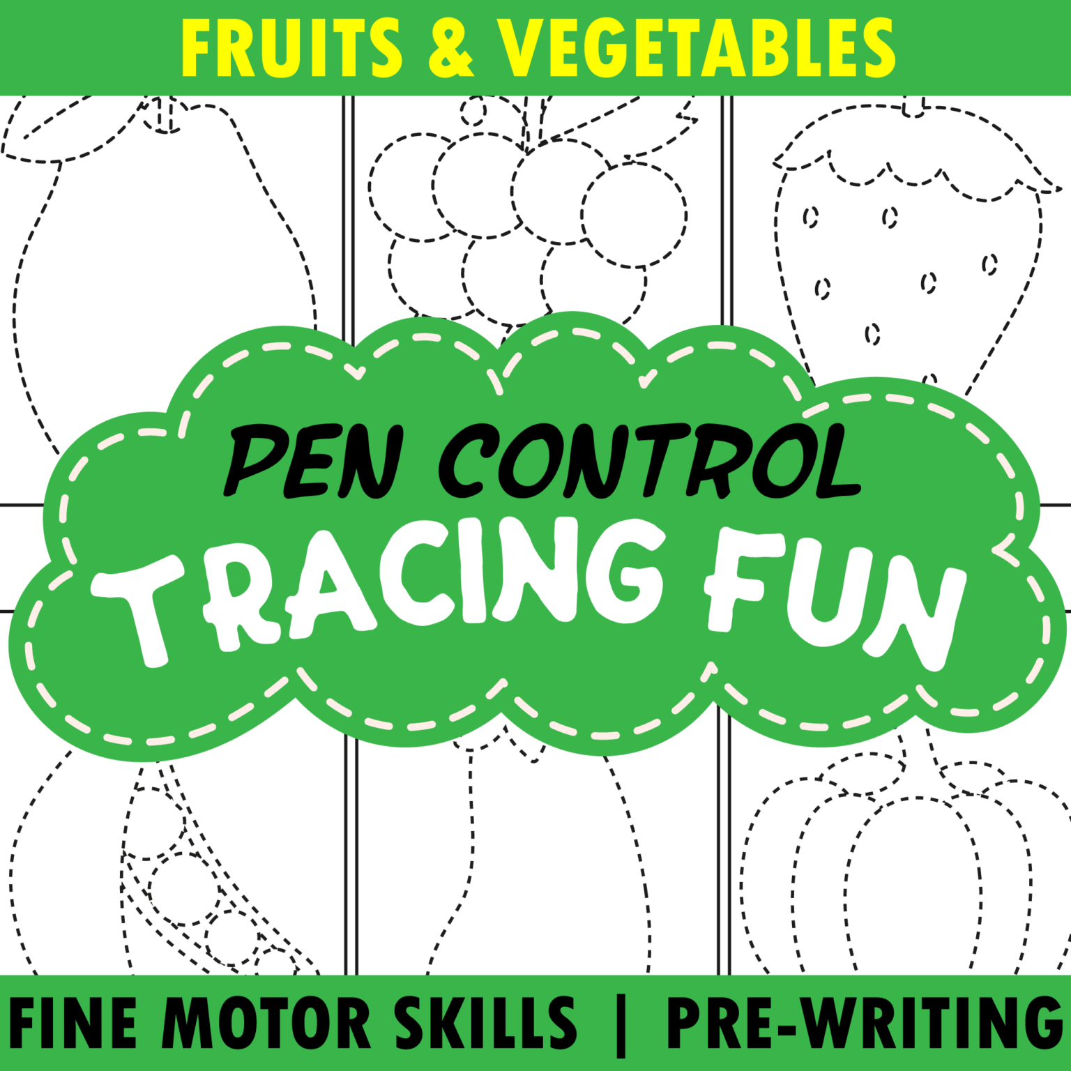 Fruits & Vegetables Tracing Activities for Kindergarten - Made By Teachers