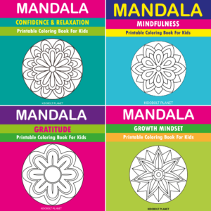 BUNDLE of 4 Mandala Printable Coloring Books | Made By Teachers