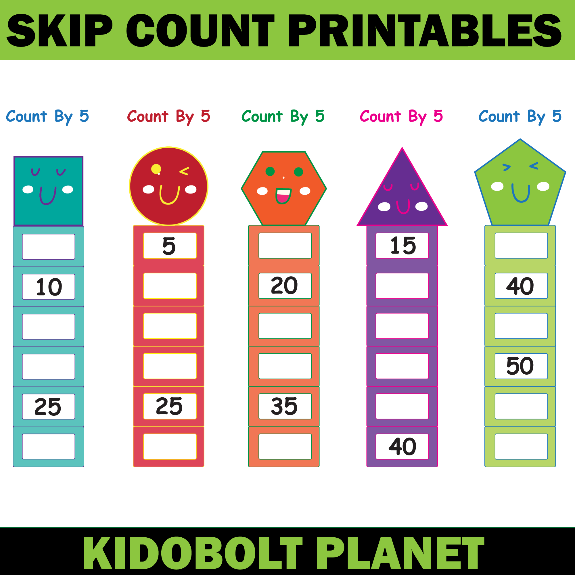 Skip Counting Printable Activity Cards and Worksheets | Made By Teachers