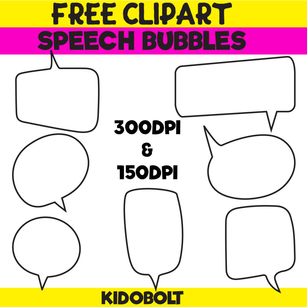 FREE CLIPART Speech Bubbles Dialog Boxes - Made By Teachers