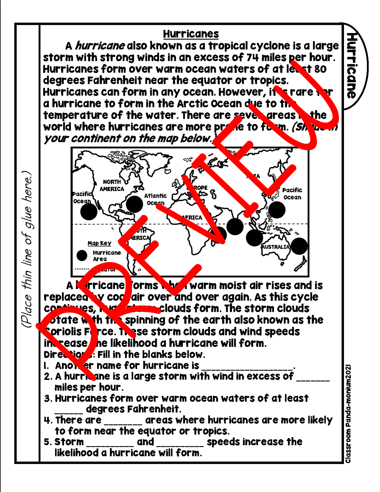 Hurricanes Tab Booklet - Made By Teachers