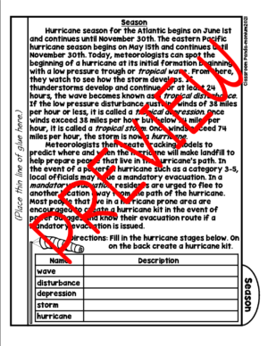 Hurricanes Tab Booklet - Made By Teachers