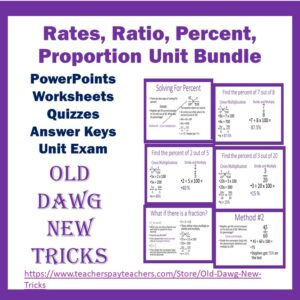Ratio, Rate, Proportion, Percent Bundle - Made By Teachers
