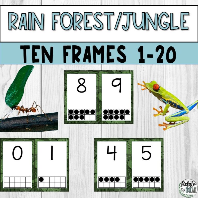 Frog Printable Ten Frame Number PDF for Preschool | Made By Teachers