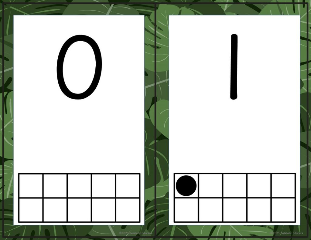 Rain Forest Ten Frame Number 0-20 | Made By Teachers