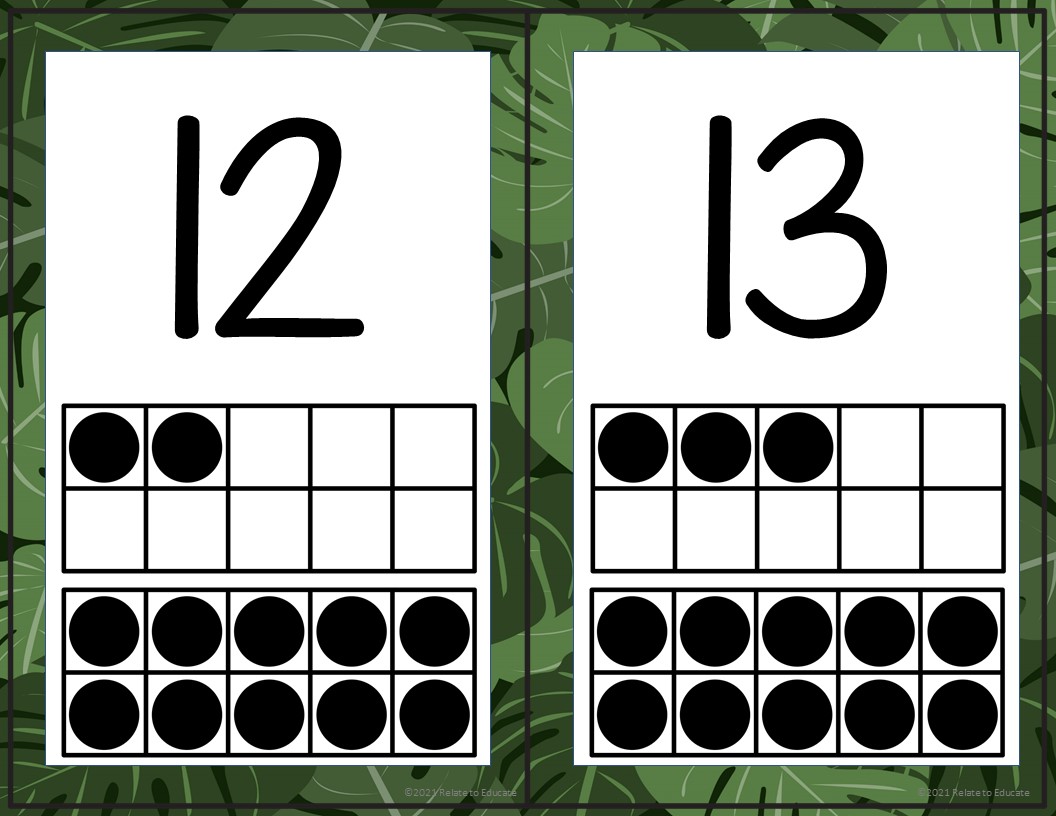 Rain Forest Ten Frame Number 0-20 | Made By Teachers