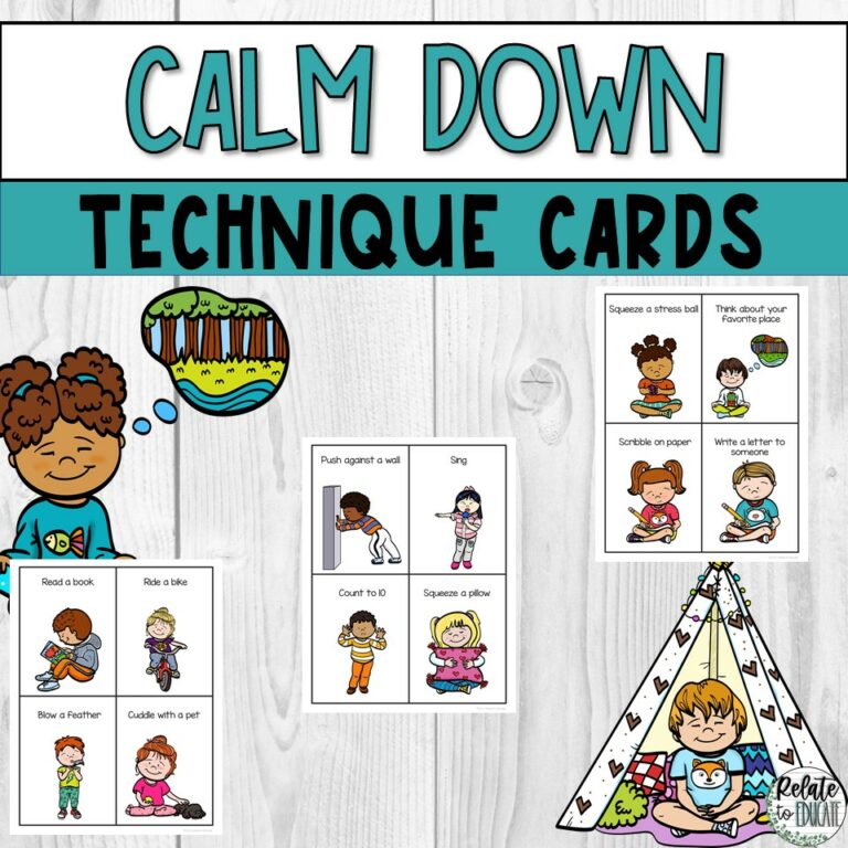 Calm Down Techniques & Strategies Printable Cards | Made By Teachers