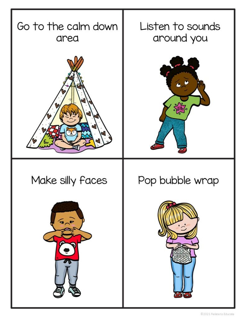 Calm Down Techniques & Strategies Printable Cards | Made By Teachers