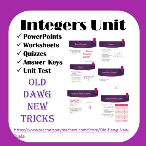 Integers Bundle - Made By Teachers