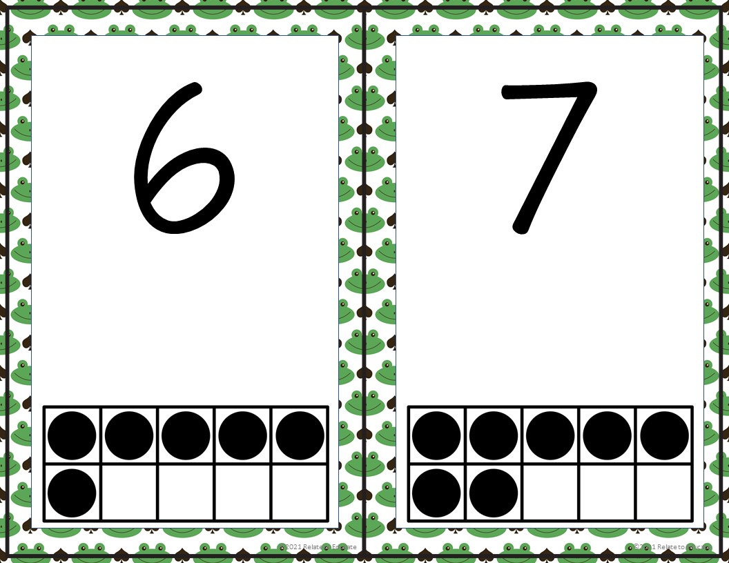 Frog Printable Ten Frame Number PDF for Preschool | Made By Teachers