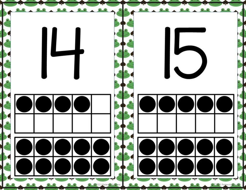 Frog Printable Ten Frame Number PDF for Preschool | Made By Teachers