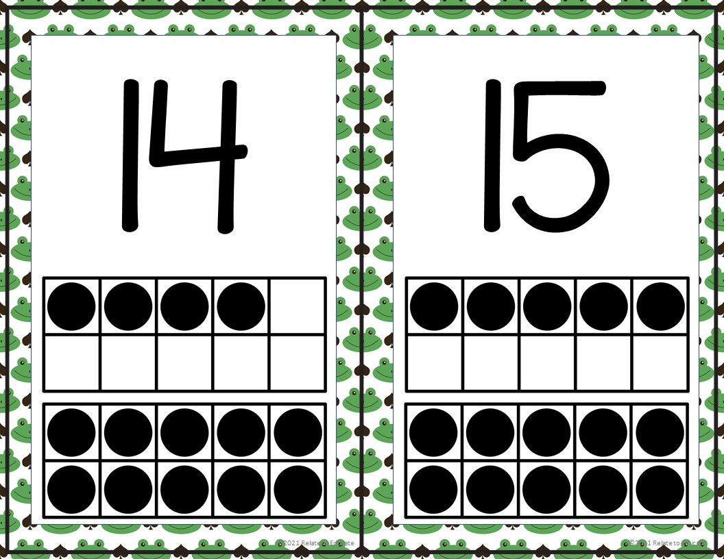 Frog Printable Ten Frame Number PDF for Preschool | Made By Teachers