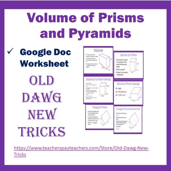 Volume of Prisms and Pyramids Google Bundle - Made By Teachers