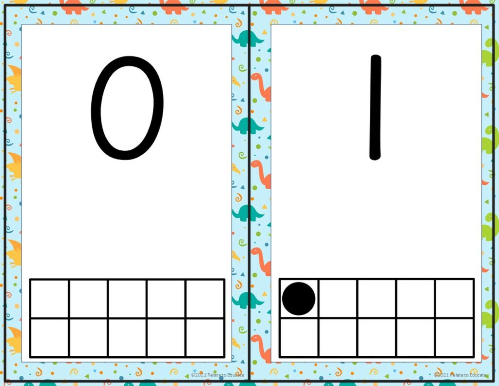 Dinosaur Printable Ten Frame Number PDF - Made By Teachers