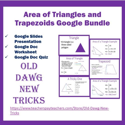 Area of Triangles and Trapezoids Google Bundle | Made By Teachers
