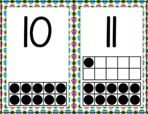 Pink & Blue Owl Printable Ten Frame Number PDF - Made By Teachers
