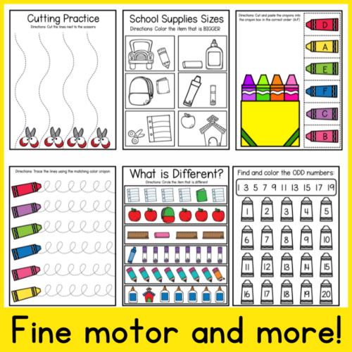 Back To School Preschool Packet - Made By Teachers