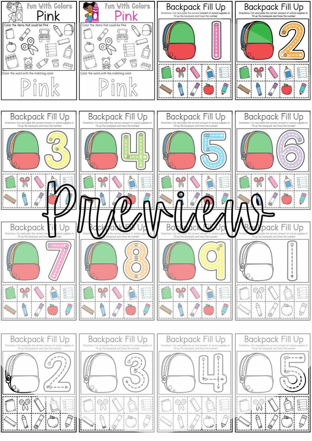 Back To School Preschool Packet - Made By Teachers