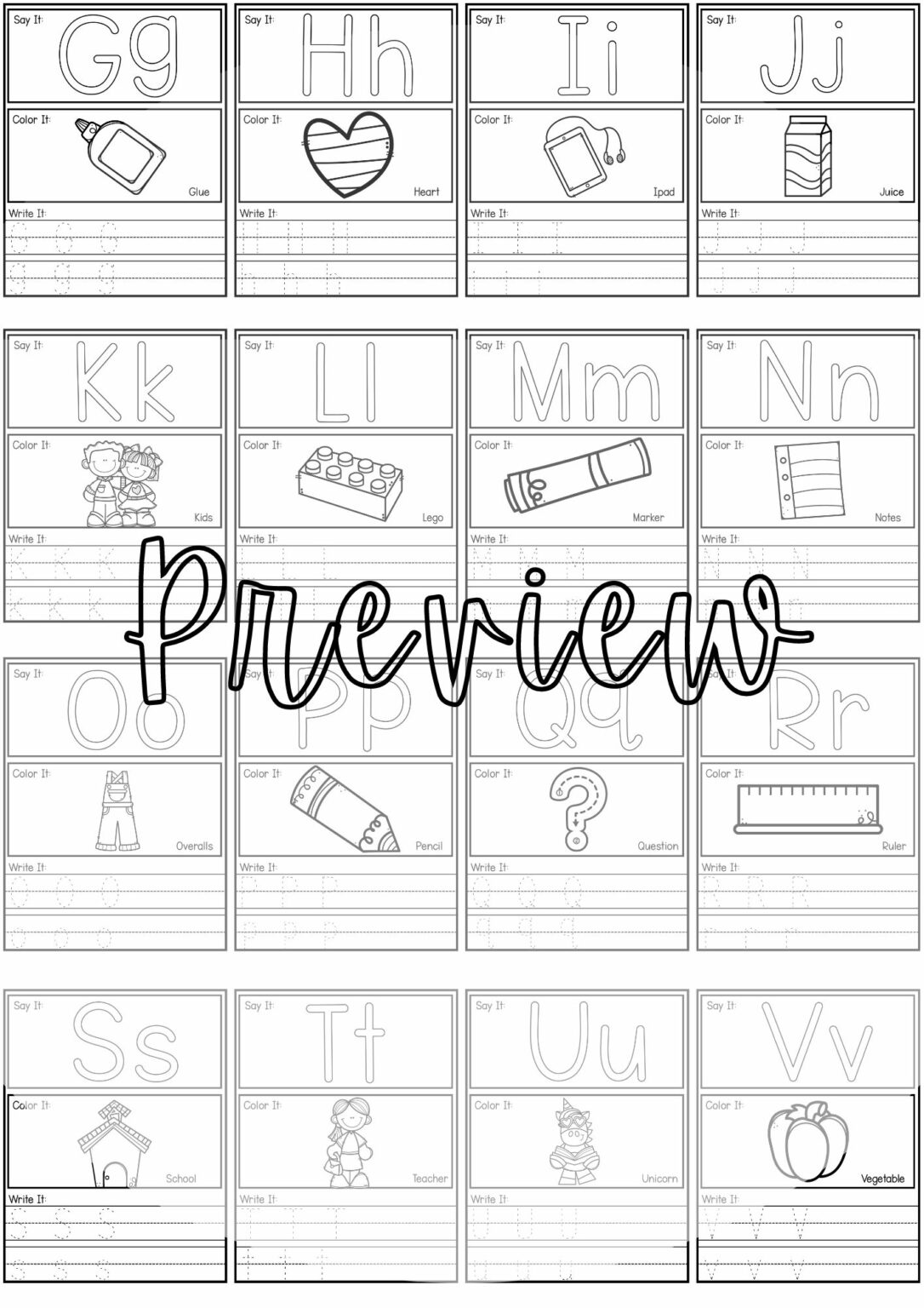 Back To School Preschool Packet - Made By Teachers