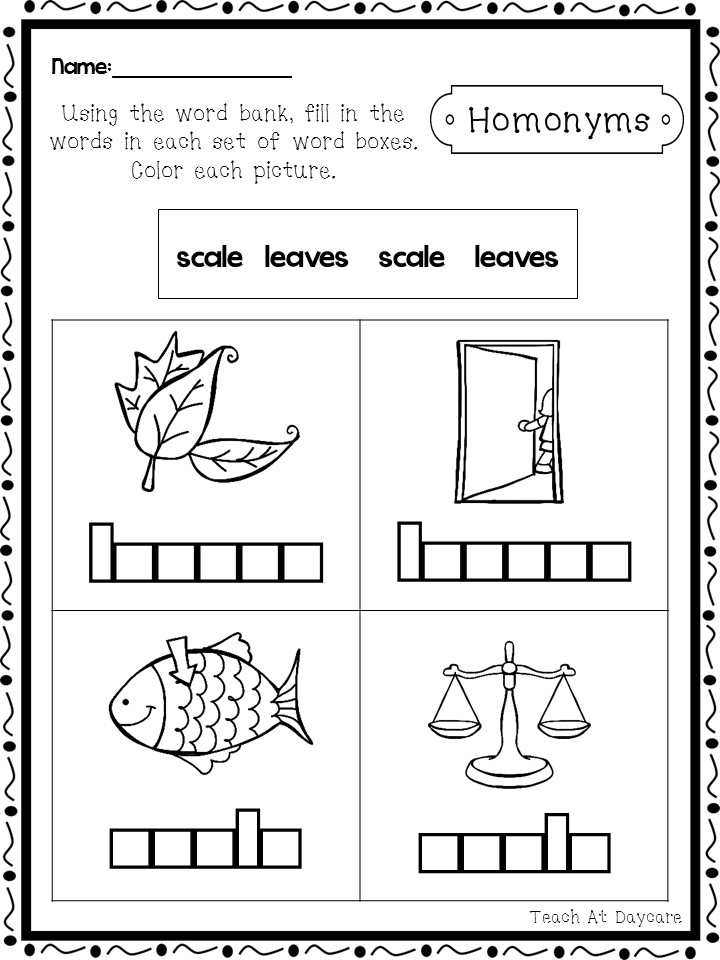 10 Homonyms and Homophones Box Write Worksheets. - Made By Teachers