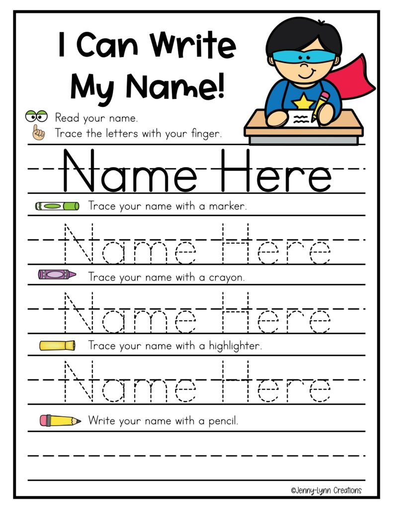 Superhero Editable Name Tracing | Made By Teachers