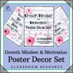 Growth Mindset and Motivation Poster Decor Set | Made By Teachers