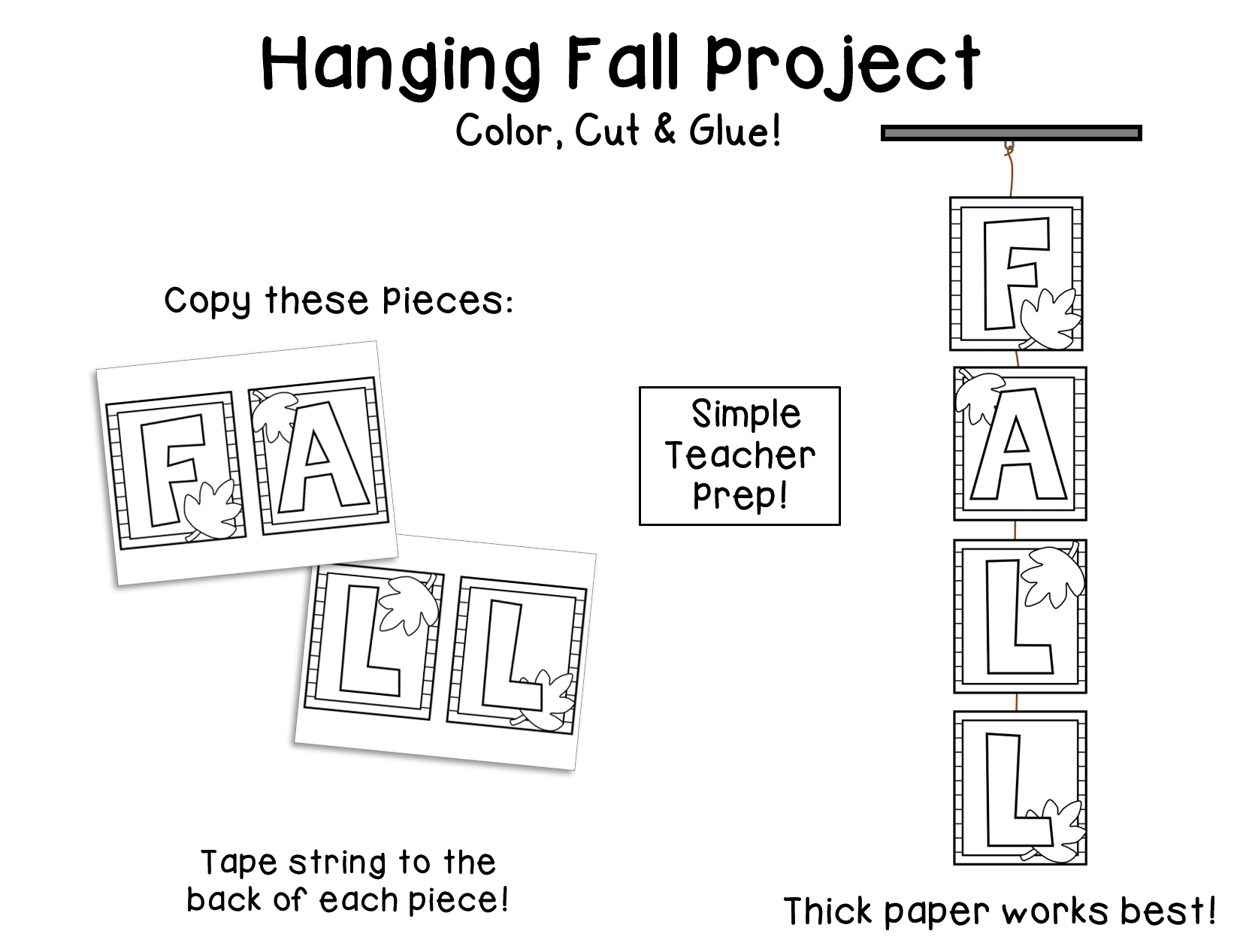 Fall Art Project - Hanging Fall Art - Autumn Art | Made By Teachers