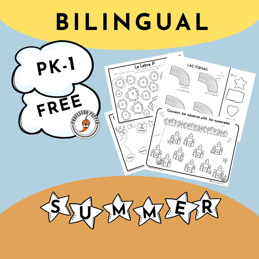 BILINGUAL (SPAN/ENG) - Summer PK-1st Sampler - Made By Teachers