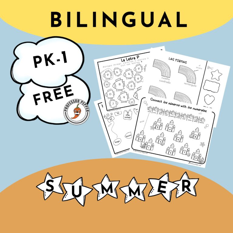 BILINGUAL - Free winter pack for PK, K, or 1st | Made By Teachers