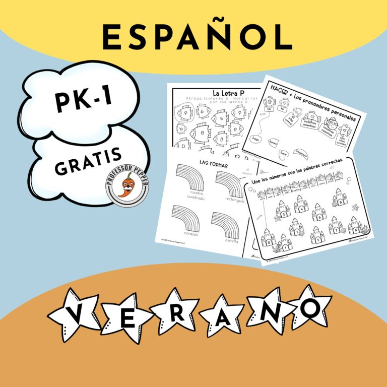 ESPAÑOL - Actividades de invierno PK, K y 1 - Made By Teachers