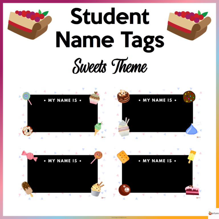 Editable Name Tags and Labels Sweets Theme Bundle | Made By Teachers