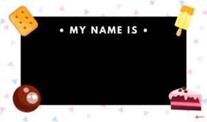 Editable Student Name Tags Sweets Theme - Made By Teachers
