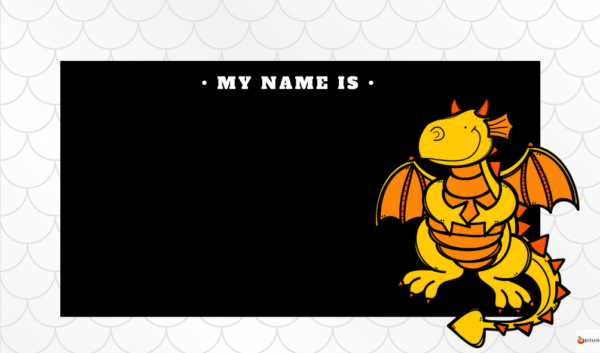 Editable Name Tags Dragon Theme - Made By Teachers