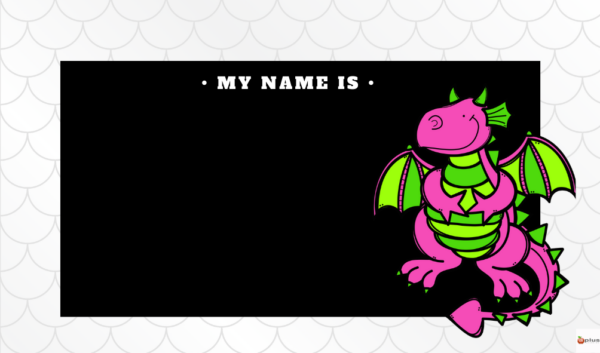 Editable Name Tags Dragon Theme | Made By Teachers
