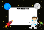 Editable Name Tags Space Theme - Made By Teachers