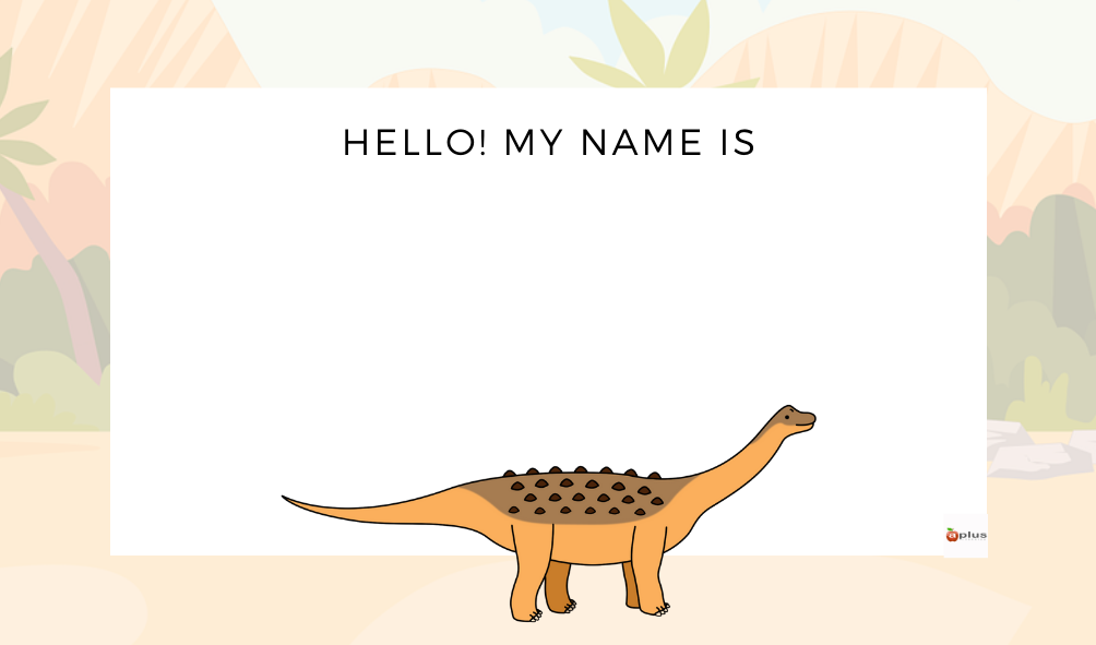 Editable Name Tags Dinosaur Theme | Made By Teachers