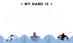 Editable Name Tags Ocean Theme - Made By Teachers