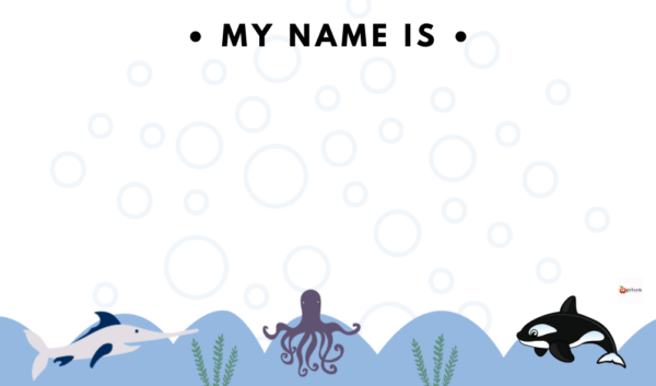 Editable Name Tags Ocean Theme | Made By Teachers