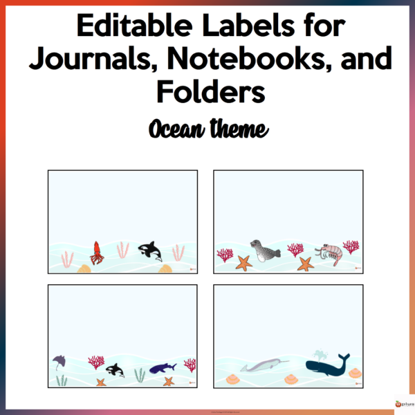 Labels For Journals & Notebooks Ocean Theme - Made By Teachers