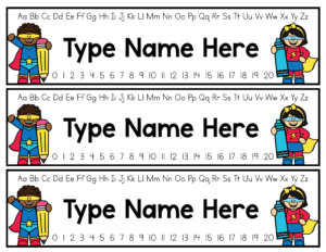 Editable Superhero Desk Nametags - Made By Teachers