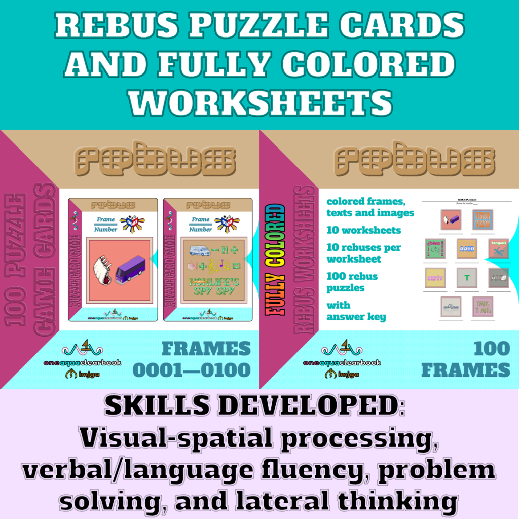 Rebus Puzzle Cards and Fully Colored Worksheets | Made By Teachers