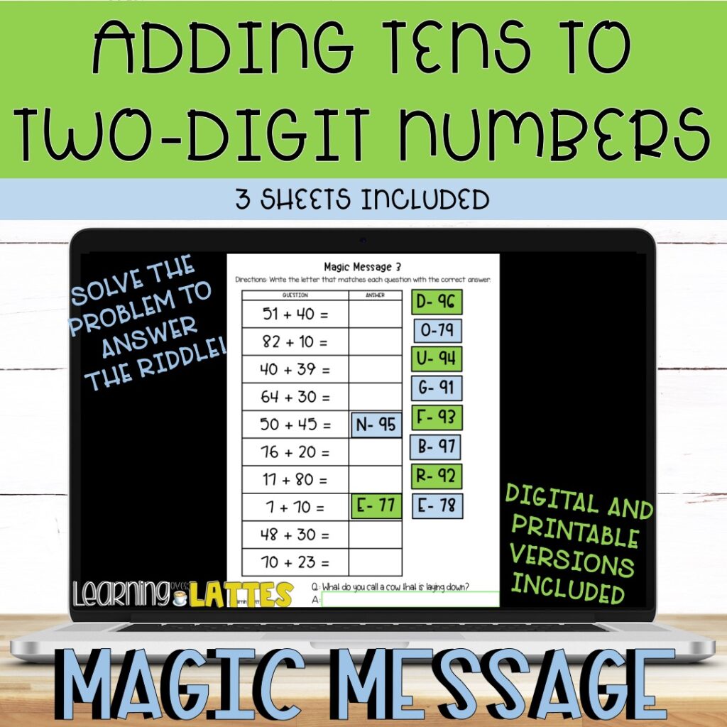 Adding Tens to Two Digit Numbers - Made By Teachers
