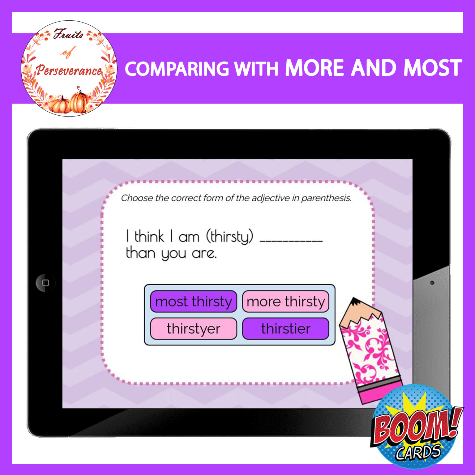 Comparing Adjectives with More and Most - Made By Teachers