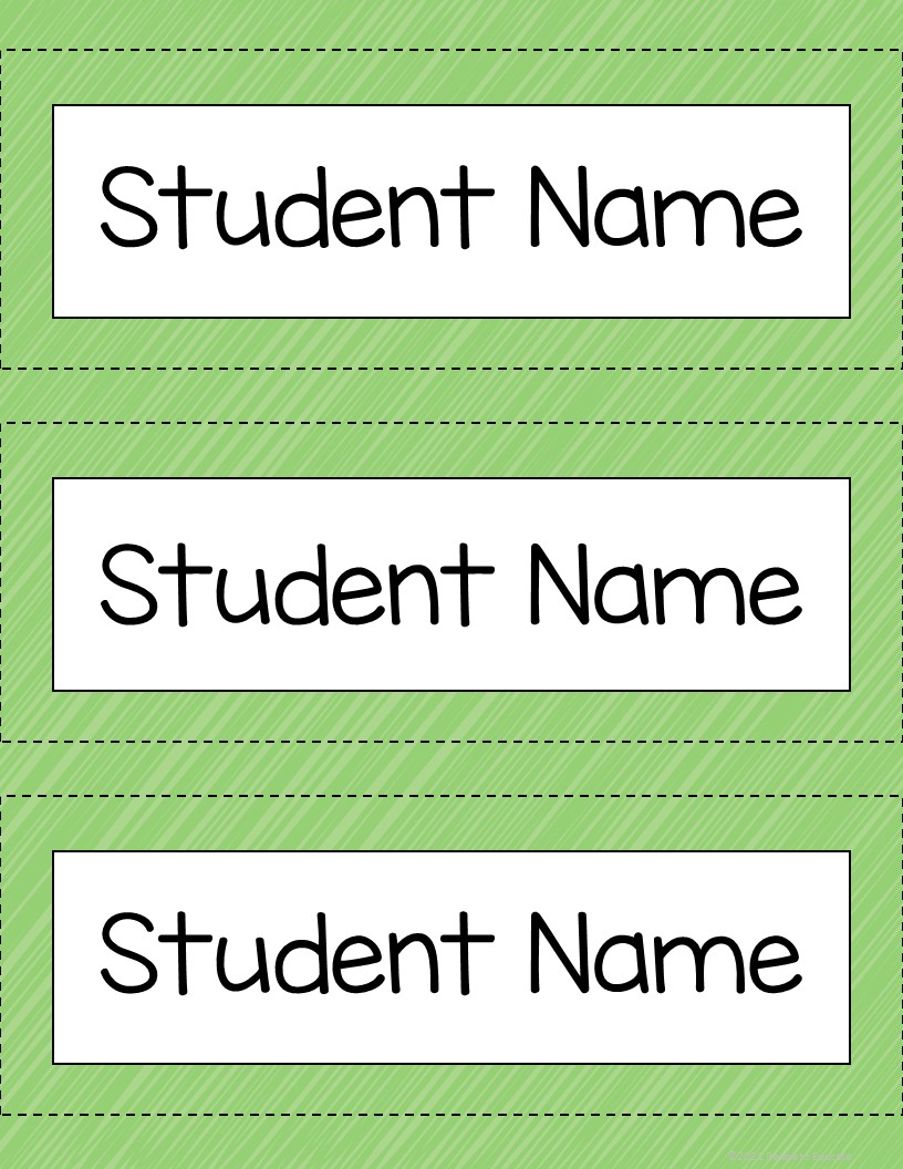 Frog Editable Printable Table Name Tags 3x8.5 - Made By Teachers