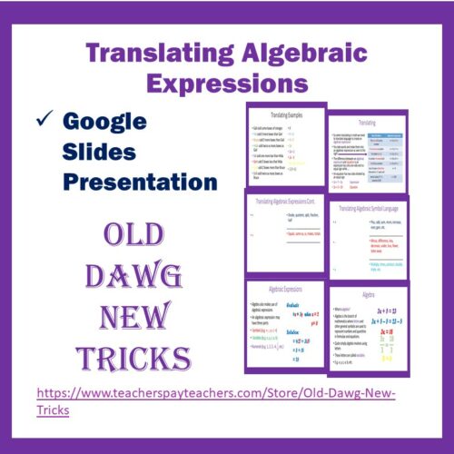 Translating Algebraic Expressions Google Slides - Made By Teachers