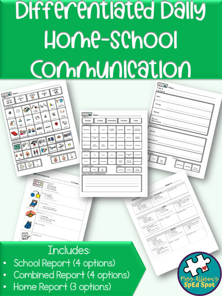 Differentiated Home-School Communication Worksheet | Made By Teachers